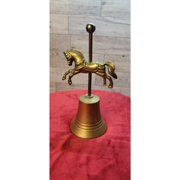 Enesco | Accents | Vintage Brass Carousel Horse Bell Enesco Carnival ...